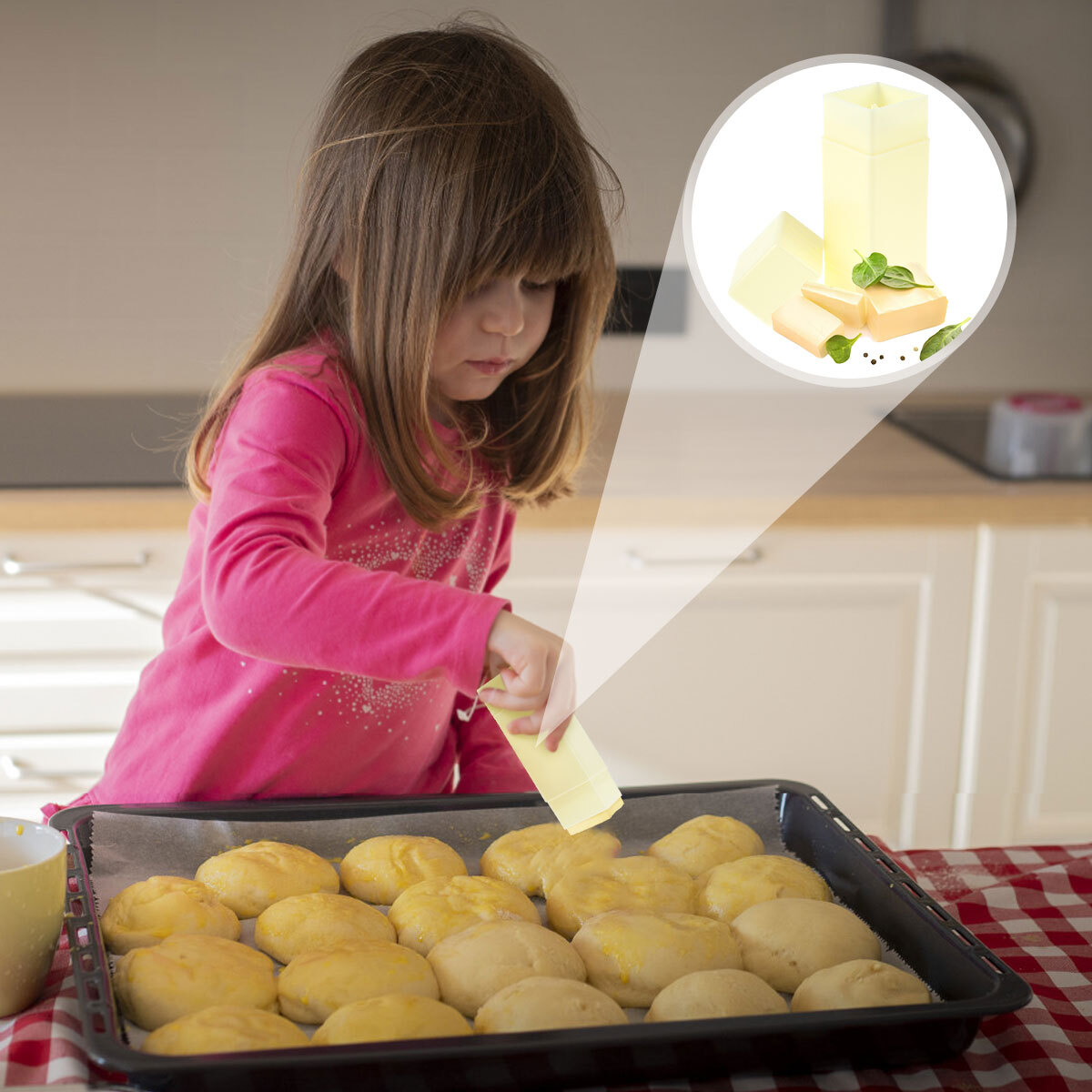 Butter Spreader Rotating Butter Stick Holder with Lid Plastic Butter ...