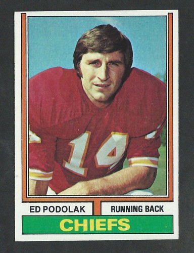 1974 Topps #7 ED PODOLAK Kansas City Chiefs EXMT+ to NM 07 | eBay