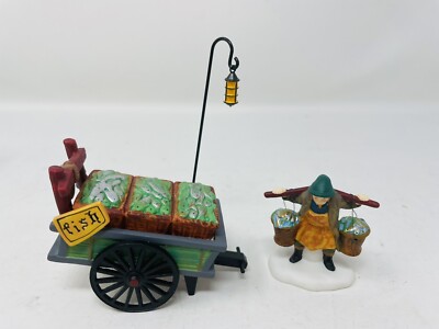 Dept 56 Dickens Chelsea Market Fish Monger & Cart 5814 | eBay