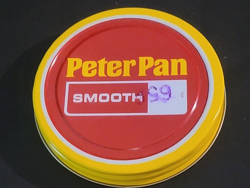 Vintage 1970s Peter Pan Smooth Creamy Peanut Butter Jar Metal Lid Retro ...