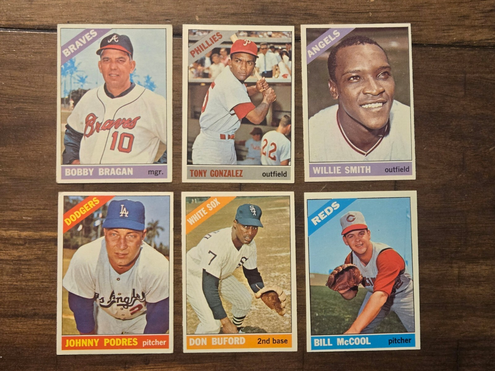 1966 Topps Baseball Lot of 6 EX-NM Semi-High Numbers | eBay