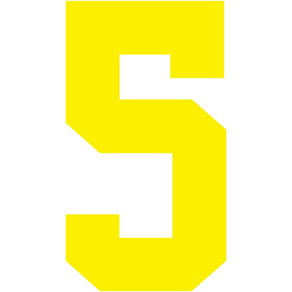 Varsity Number 5 Decal Sticker Vinyl Window College Athletic Letters ...