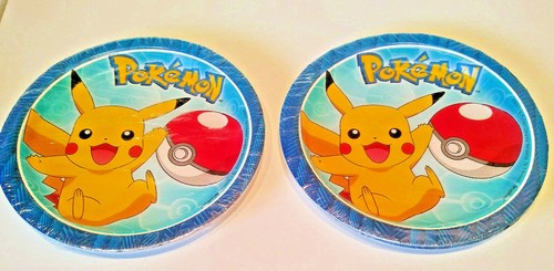 Pikachu Pokemon Party Paper Snack Plates 2 Pkgs of 8 NEW 7" | eBay