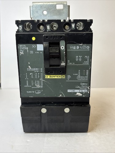 Square D FH36070 70 Amp, I-LINE 3 Pole, 600 Volt, 3PH, FH 70 Circuit ...