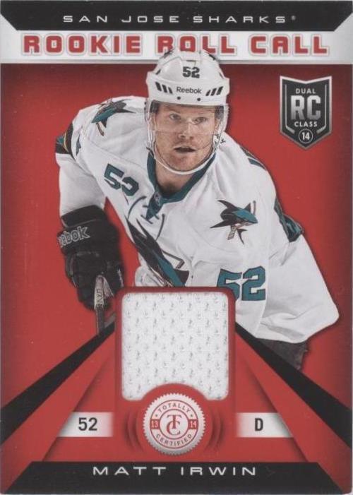 2013-14 Totally Certified - Rookie Roll Call Matt Irwin #RR-MI Red ...