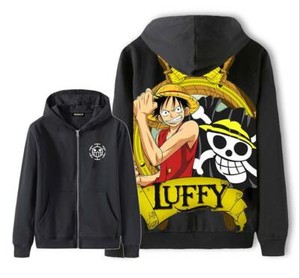 One Piece Luffy Anime Hooded Sweatshirt Hoodie Sweater Jacket Cardigan ...