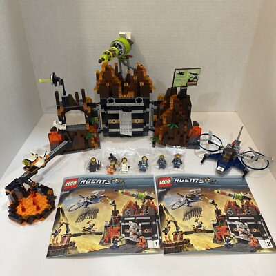 Lego Agents 2.0 8637 Volcano Base LIMITED ED 100% complete w/ manuals ...