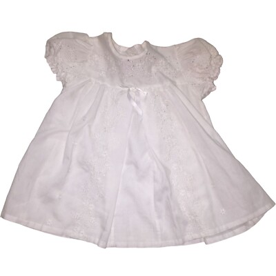 ALEXIS USA Baby Girl White Ruffled Dress | eBay