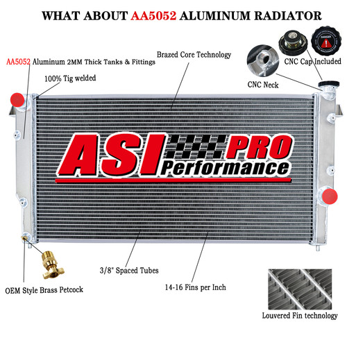 Aluminum Radiator For 1994-2002,97 Dodge Ram 2500/3500 Cummins 5.9L ...