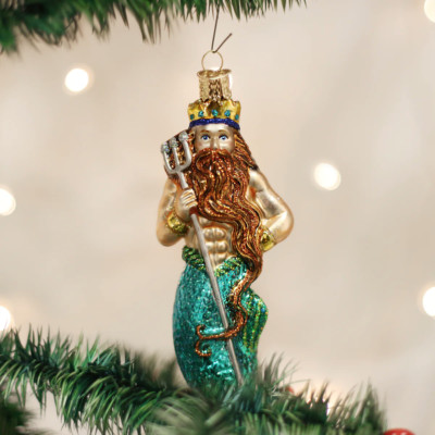 OLD WORLD CHRISTMAS NEPTUNE RULER OF THE SEAS GLASS CHRISTMAS ORNAMENT ...