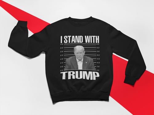 Donald Trump Mugshot Shirt I stand with Trump Long Sleeve Unisex ...