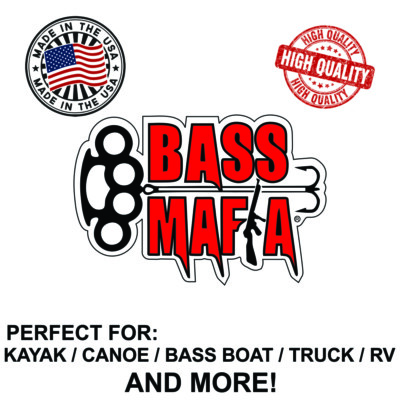 Bass Mafia Red Decal Sticker For Kayak Canoe Truck Bass Boat RV and ...