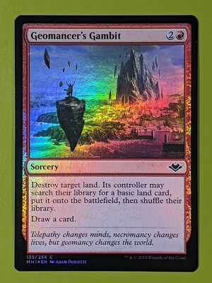 FOIL Geomancer's Gambit x1 Modern Horizons 1x MTG Magic the Gathering ...