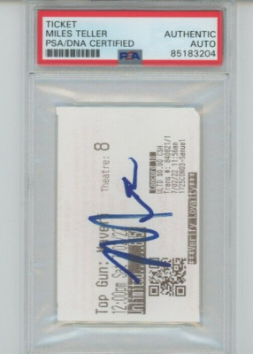 MILES TELLER Signed AUTO PSA/DNA Certified Top Gun Maverick Movie ...