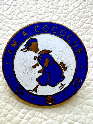 I AM A COCOCUB 1930'S CADBURY CHOCOLATE VINTAGE PIN BADGE AGE WORN | eBay