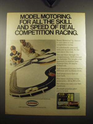 1969 Aurora Model Motoring Ad - For all the skill and speed of real ...