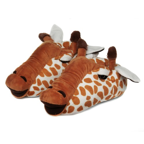 Fuzzy Giraffe Slippers for Women and Men, Novelty Animal Slippers for ...