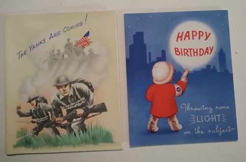 WW2 Home Front Civil Defence Yanks Greeting Cards Blackout Lot of 2 | eBay