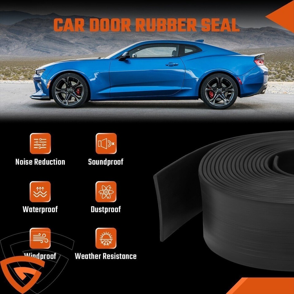 1/16" 20FT Car Glass Setting Tape Roll Rubber Seal Strip Channel Liner ...