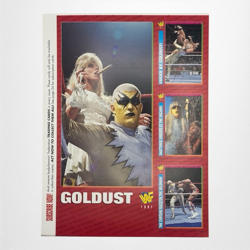 Vintage 1997 Goldust WWF Magazine Uncut Trading Cards Goldust | eBay