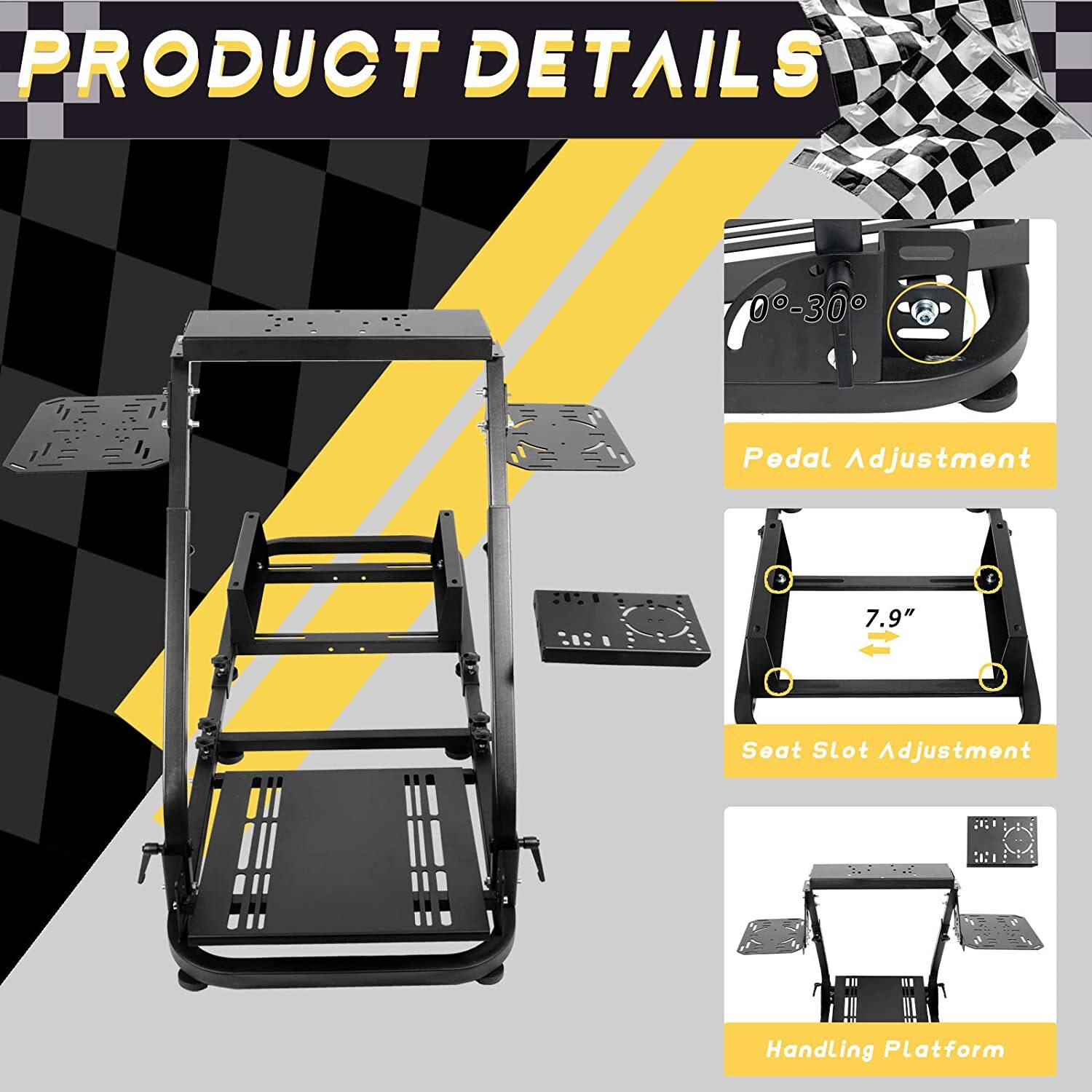 USED-Flight Game Stand fit Logitech X52 X52PRO X56 rocker Tumasit A10 ...