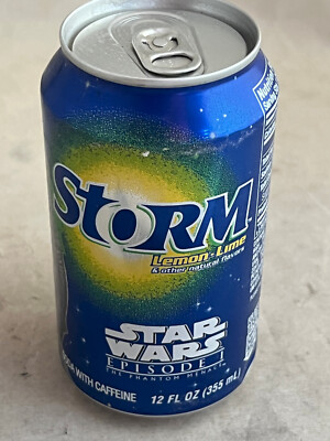 Pepsi Storm Star Wars Episode 1 Lemon Lime Soda Pop Can Bottom Opened ...