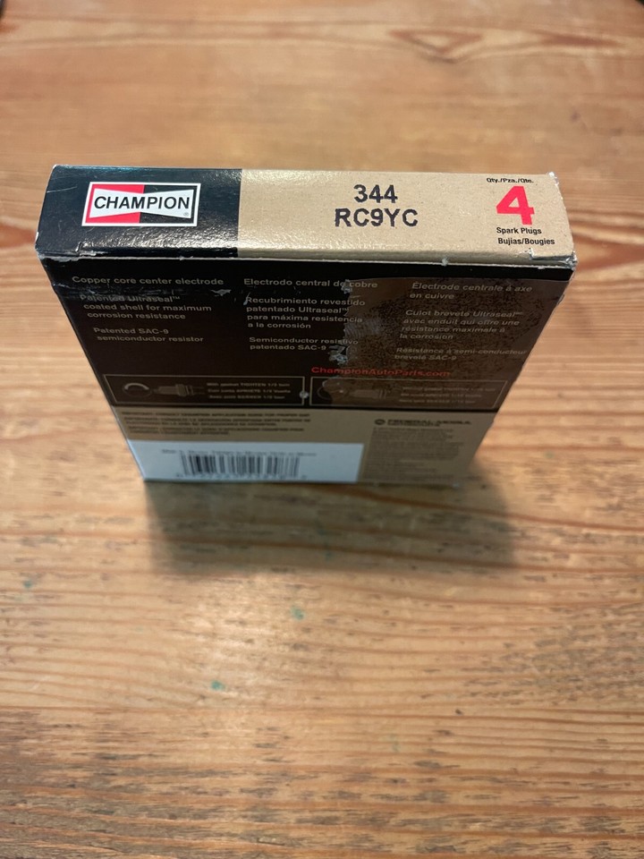 Spark Plug-Copper Plus Champion Spark Plug 344 RC9YC 4 Pack | eBay