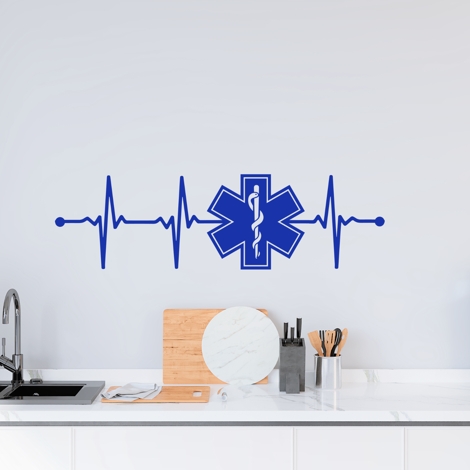 First Responder EMT Decal Heartbeat Auto Wall Tumbler Wall Sticker 22 ...