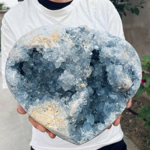 26lb Natural Blue Celestite Crystal Geode Quartz Cluster Mineral ...