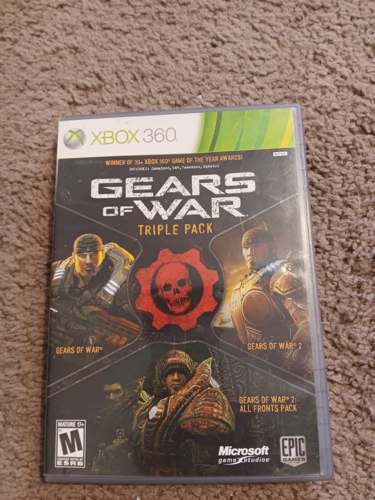 Gears of War Triple Pack (Microsoft Xbox 360, 2011). Manual not ...