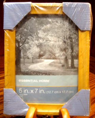 PHOTO FRAME Essential Home Light Brown holds 5"x7" Picture Vertical ...