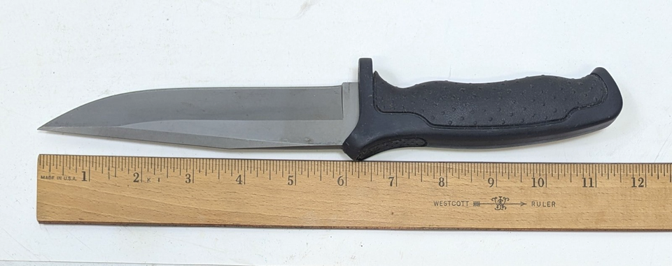 Buck Knife 650C Backwards C 1996. 11" with Sheath and Sharpening stone ...
