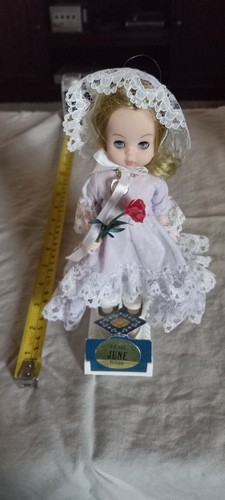 Vintage Birthstones & Blossoms June Doll Pearl Rose | eBay