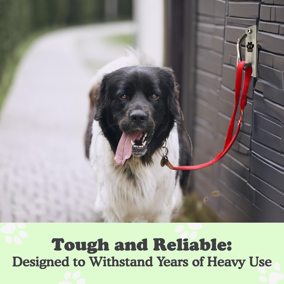 Canine Hitch- Secure Dog Leash Parking Mounted Indoor – Outdoor Wall ...