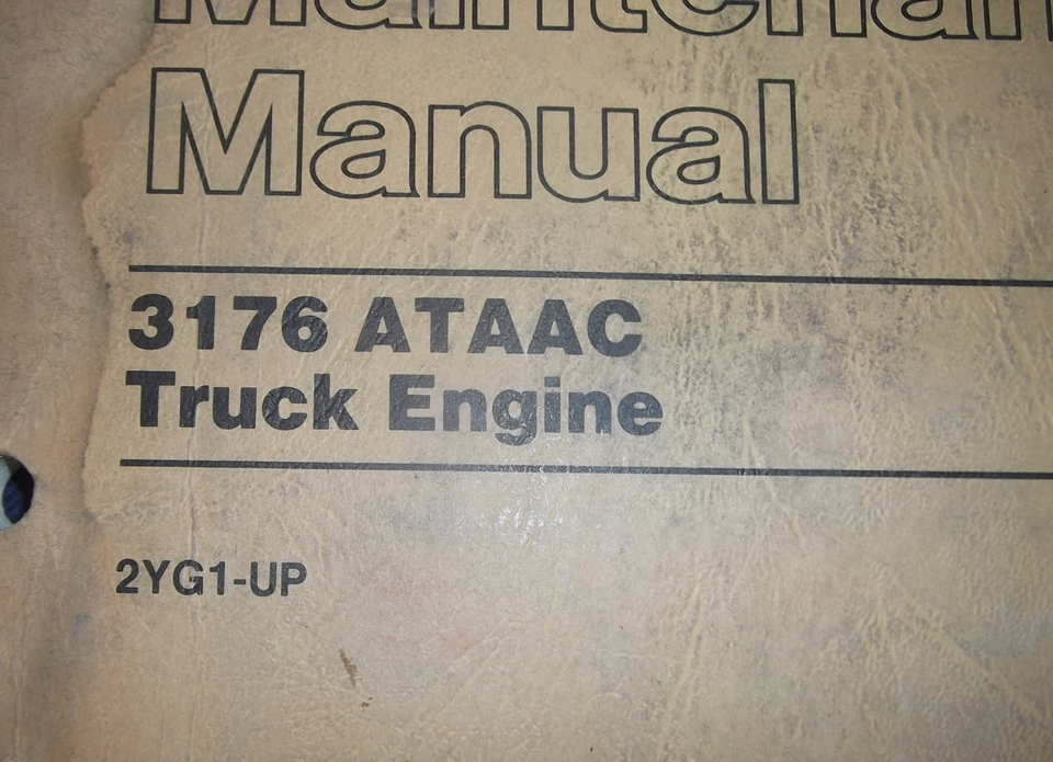 CAT CATERPILLAR 3176 ATAAC TRUCK ENGINE OPERATION & MAINTENANCE MANUAL ...