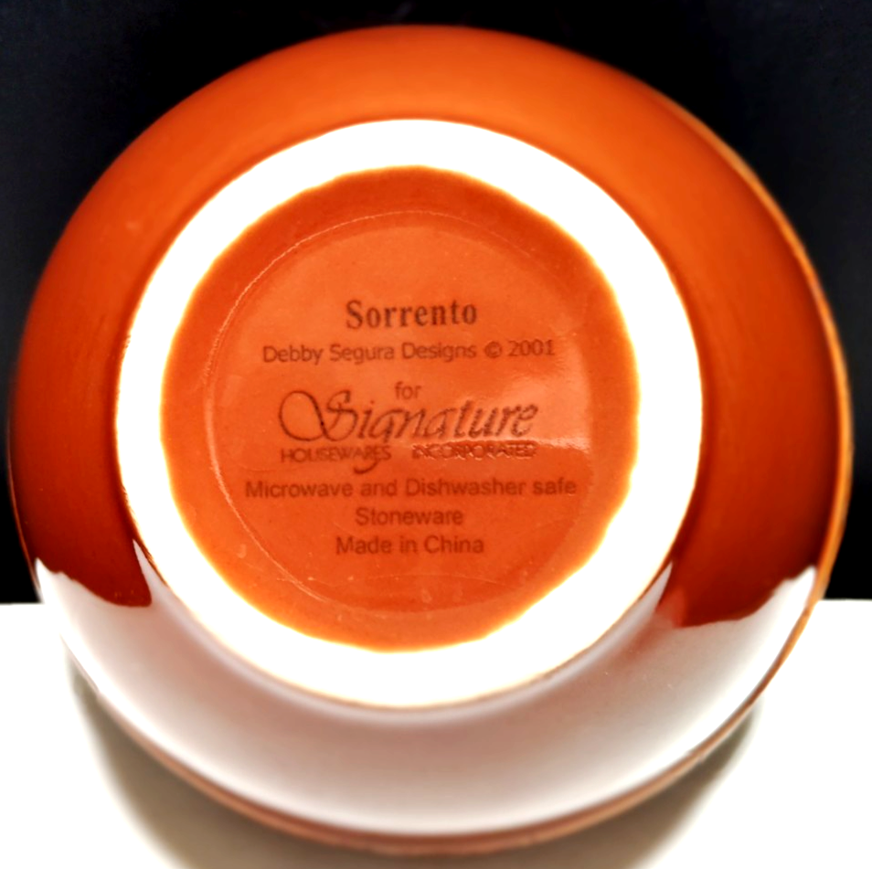 Sorrento by Signature Serving Bowl Burgundy 6" Debbie Segura Designs | eBay