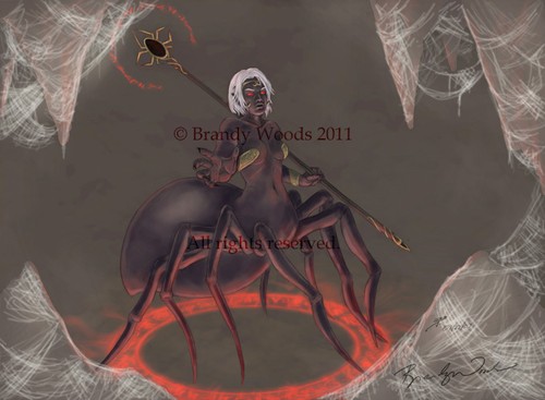 DRIDER drow dark elf Underdark spider goth fantasy art print ACEO ...