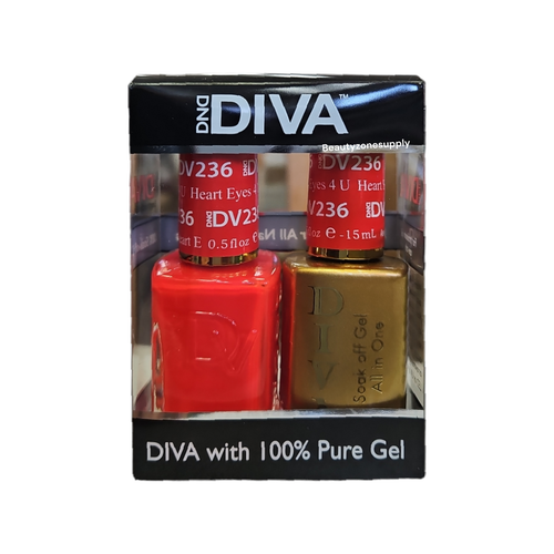 DND Diva Duo Gel & Lacquer 236 Heart Eyes 4 U | eBay
