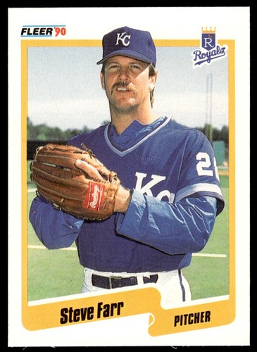1990 Fleer Baseball Card Steve Farr Kansas City Royals #107 | eBay