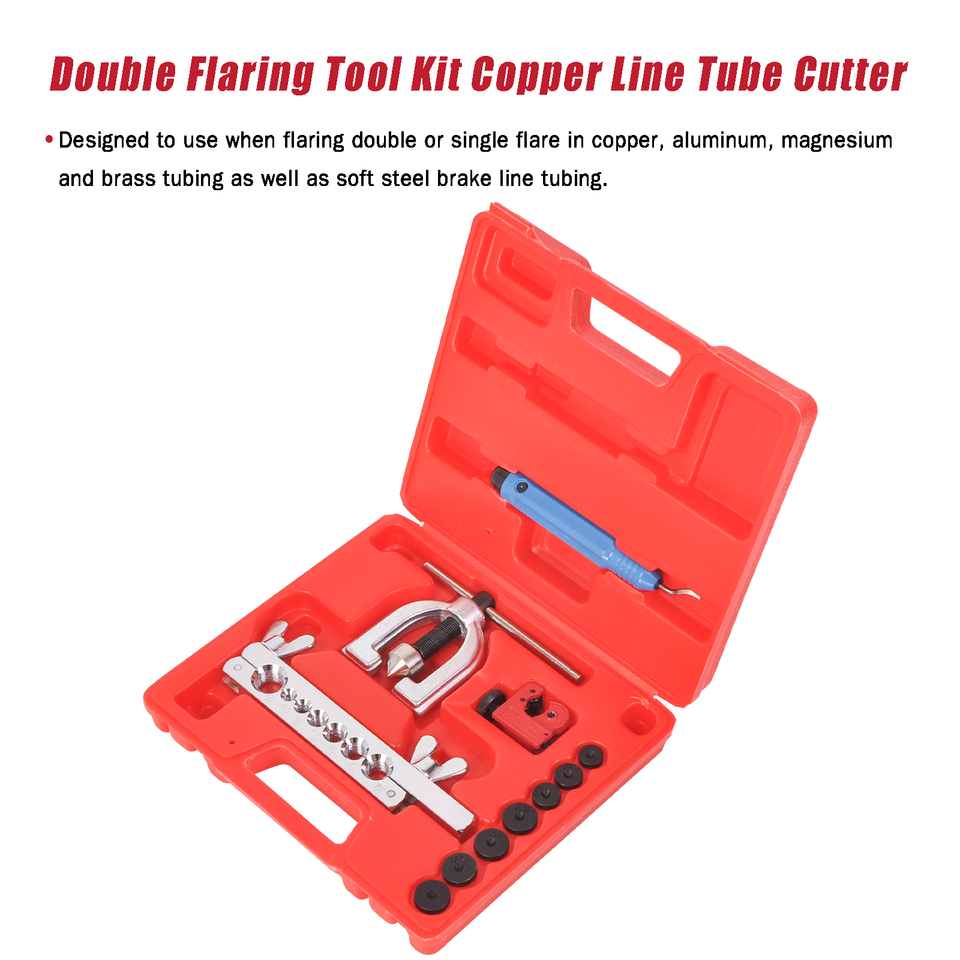 Double Flaring Brake Line Tool Kit Tubing Car Truck Tool With Mini Pipe ...
