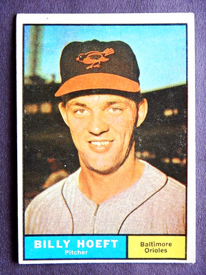 Billy Hoeft #256 Topps 1961 Baseball Card (Baltimore Orioles) VG | eBay