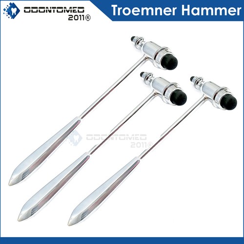 3 Pcs New Troemner Hammer 9.75" Percussion Reflex Rubber Small & Large ...