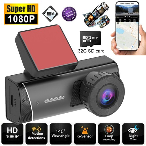 Full HD 1080P Car Wifi Dash Cam Night Vision G-Sensor Mini DVR Recorder ...