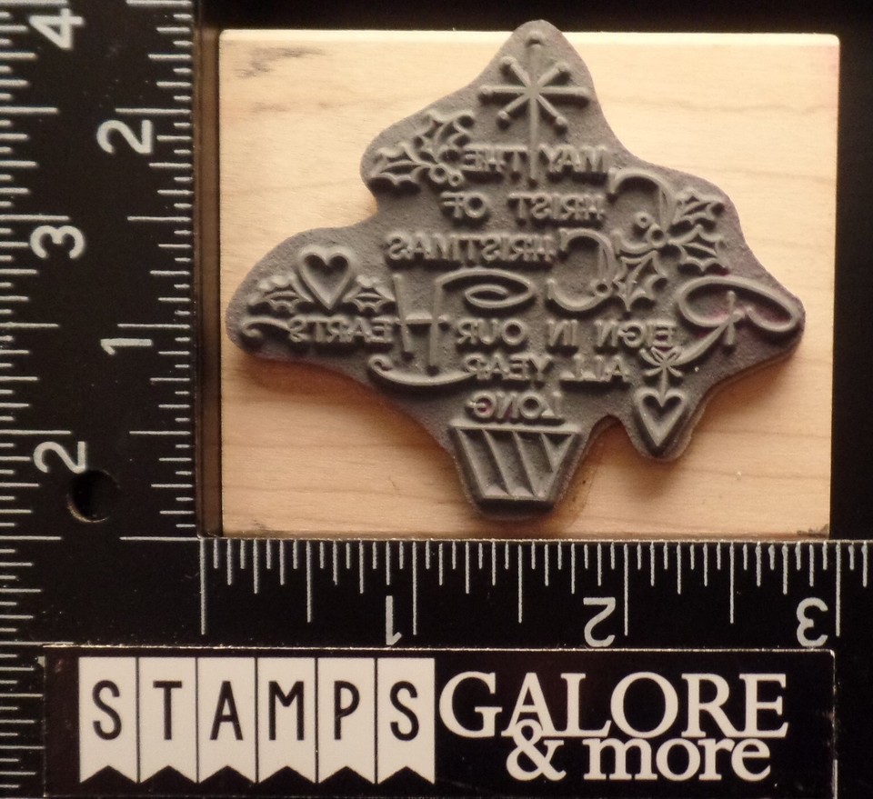 Stampendous Rubber Stamps Y072 MAY THE CHRIST OF CHRISTMAS REIGN ALL ...