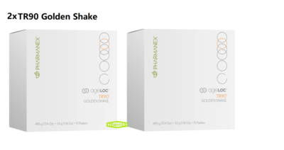 2 PK Nu Skin Ageloc TR90 GOLDEN SHAKE 15 packets each New Flavor Latest ...