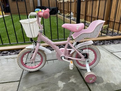 Apollo Fairytale Girls Pink Bike 12” Wheels With White Basket 3-6 Years ...