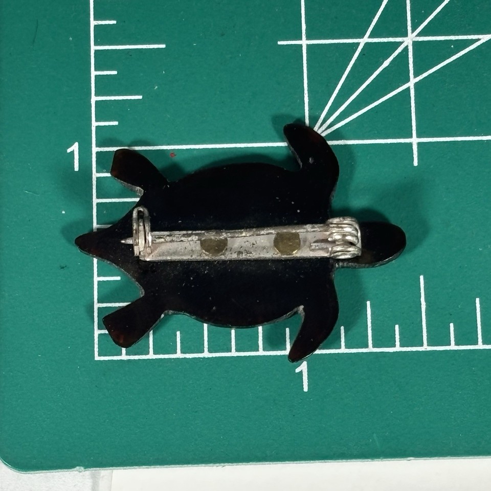 Hand Carved Faux Tortoise Shell ? Turtle Pin Brooch Vintage Bakelite | eBay