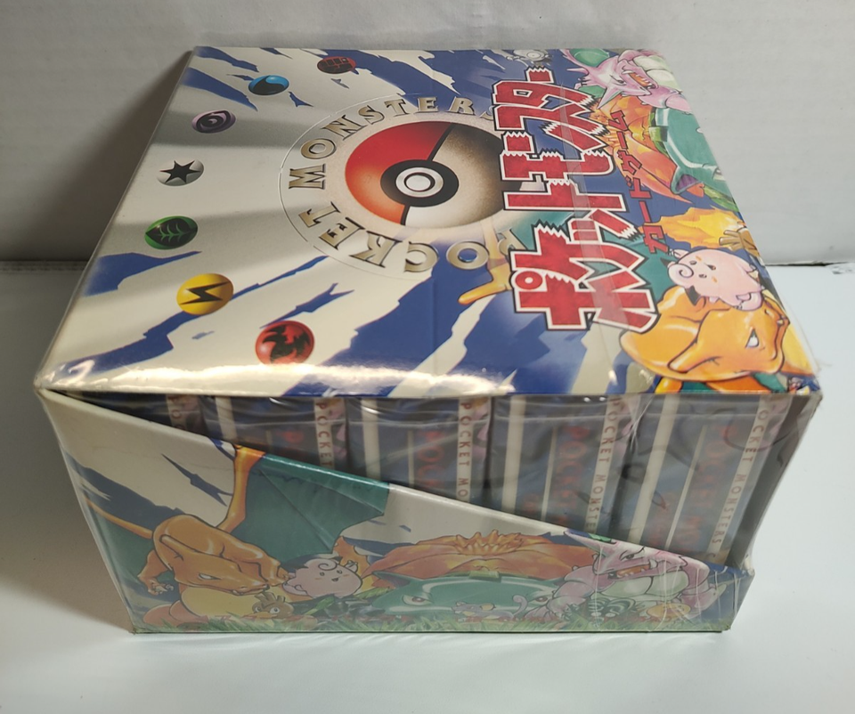 1996 POKEMON JAPANESE STARTER 10 DECK BASIC BASE SET DISPLAY BOX 104 ...