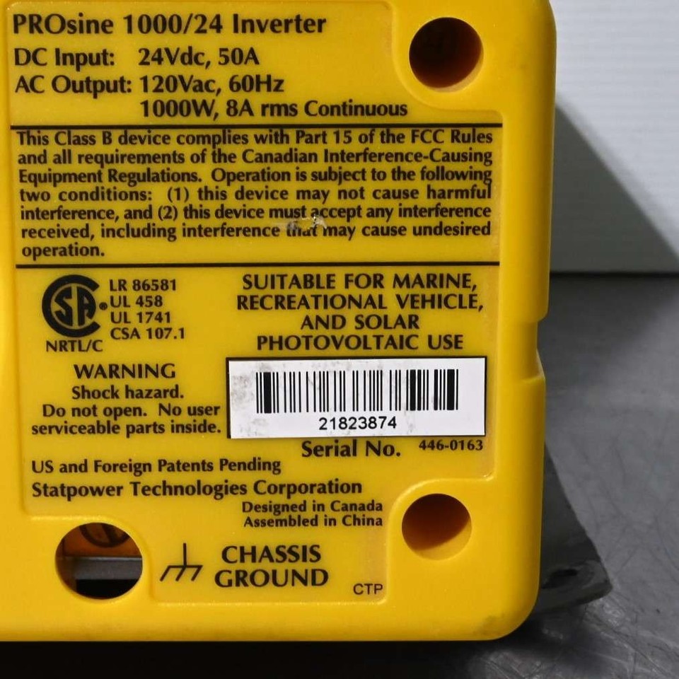 Xantrex PROSine 1000/24 Sine Wave Inverter 120V/60Hz//1000W | eBay