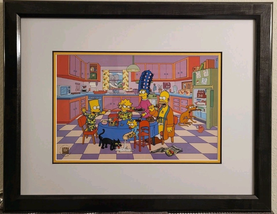 BREAKFAST WITH THE SIMPSONS LIMITED EDITION SERICEL PROFESSIONALLY ...